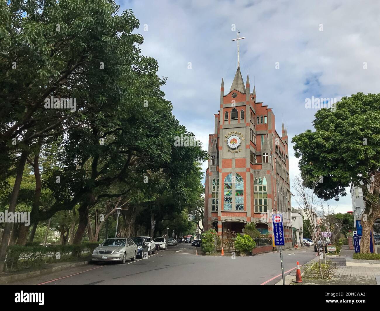 The Presbyterian Church of Daxi in Taoyuan, Taiwan. This gothic-style ...