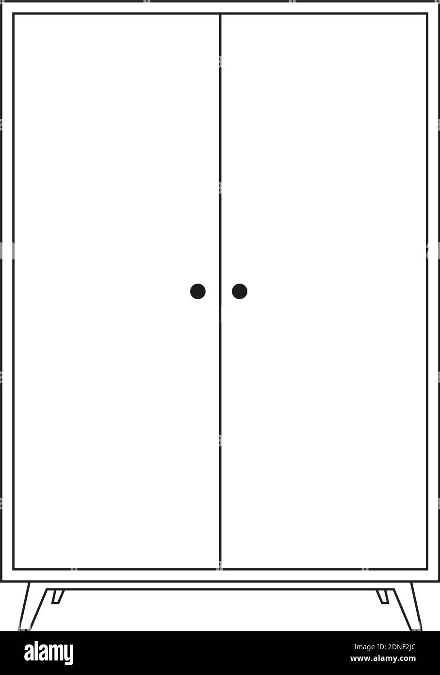 Isolated closet room household draw items icon- Vector Stock Vector ...