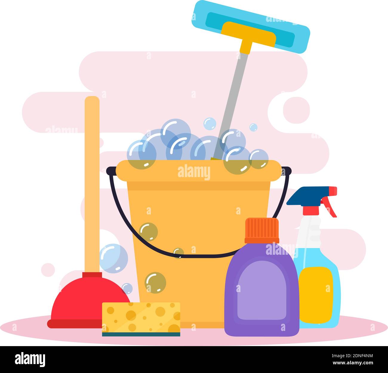 Cleaning products image in white blackboard - Vector Stock Vector Image ...