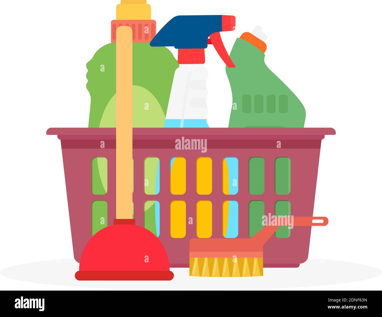 Cleaning basket products wash white background icon- Vector Stock ...