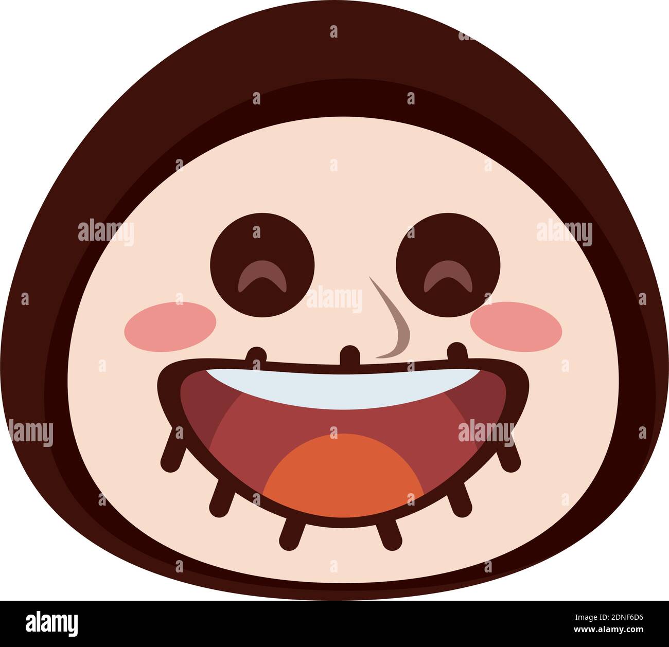 cute little boy dressed as a skeleton head character vector ...