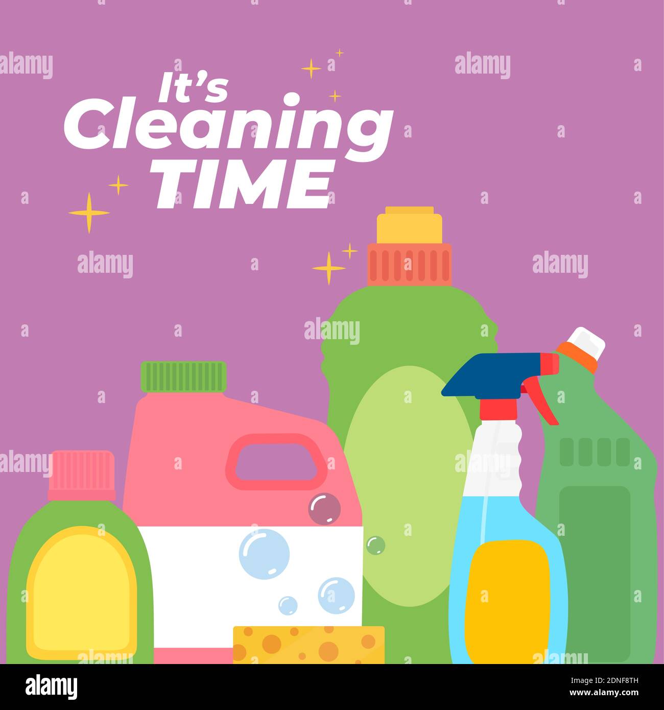 Products cleaning time in purple background image- Vector Stock Vector ...