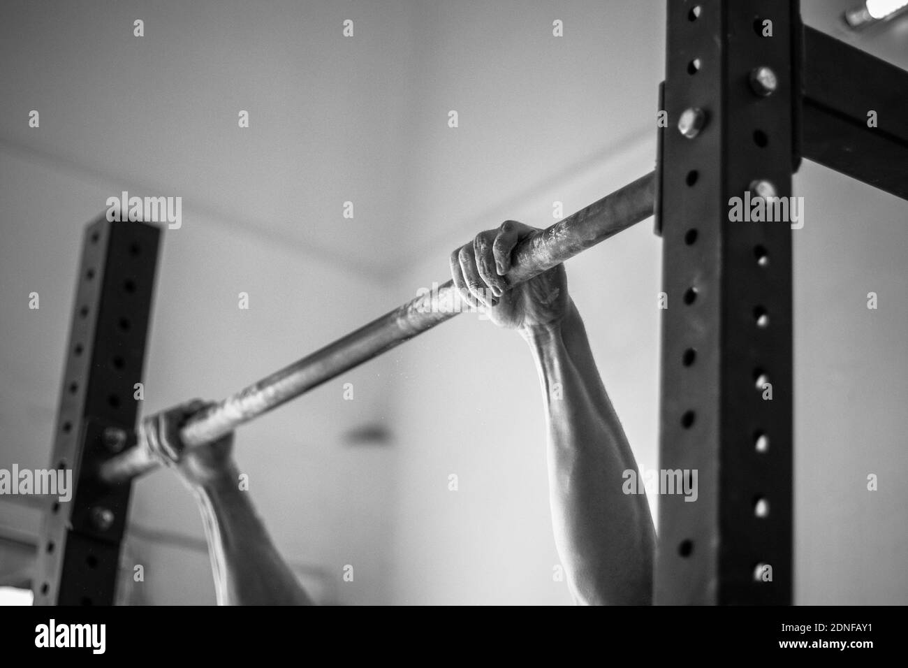 Person hanging Black and White Stock Photos & Images - Alamy