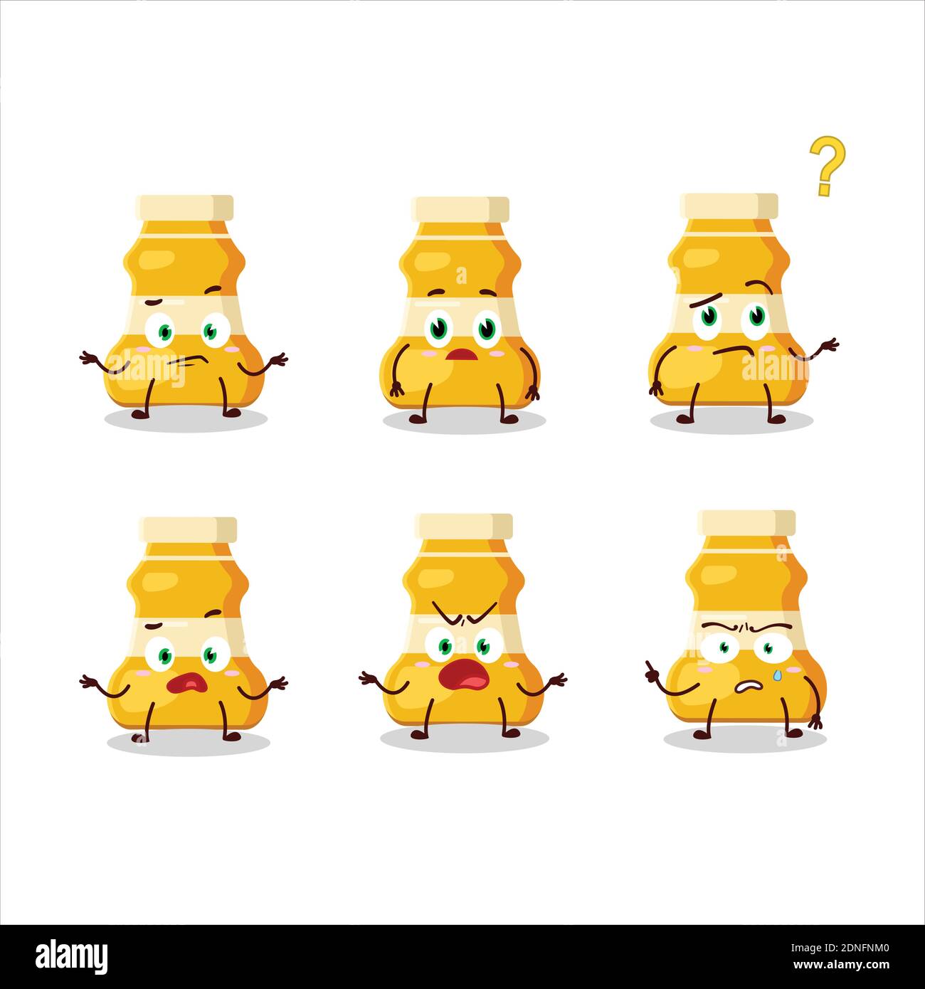 Cartoon character of curry sauce with what expression. Vector ...