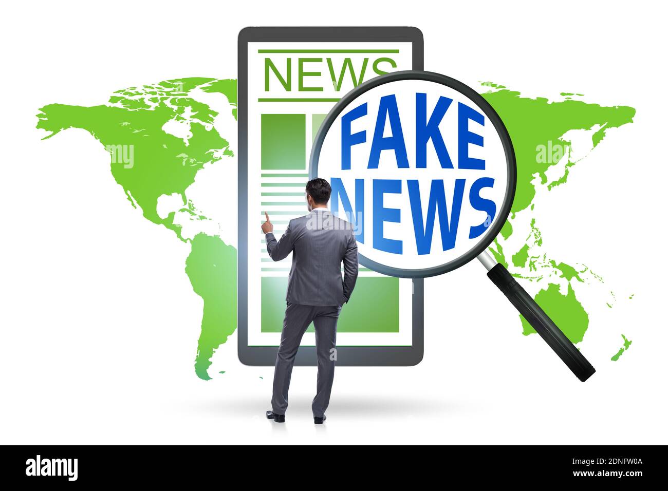 Fake news concept in the information manipulation concept Stock Photo ...