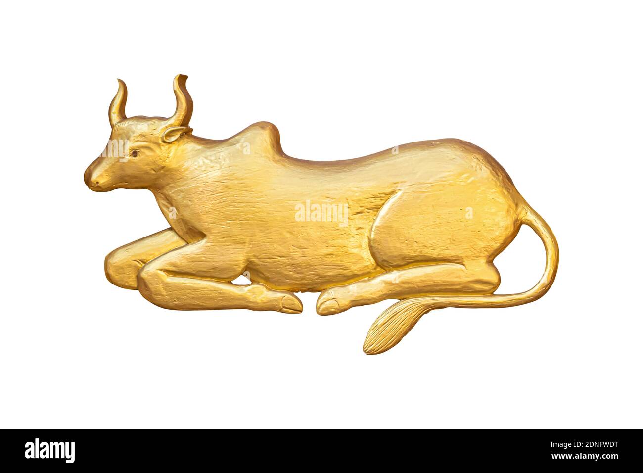 Cow golden isolated on white background with clipping path Stock Photo ...