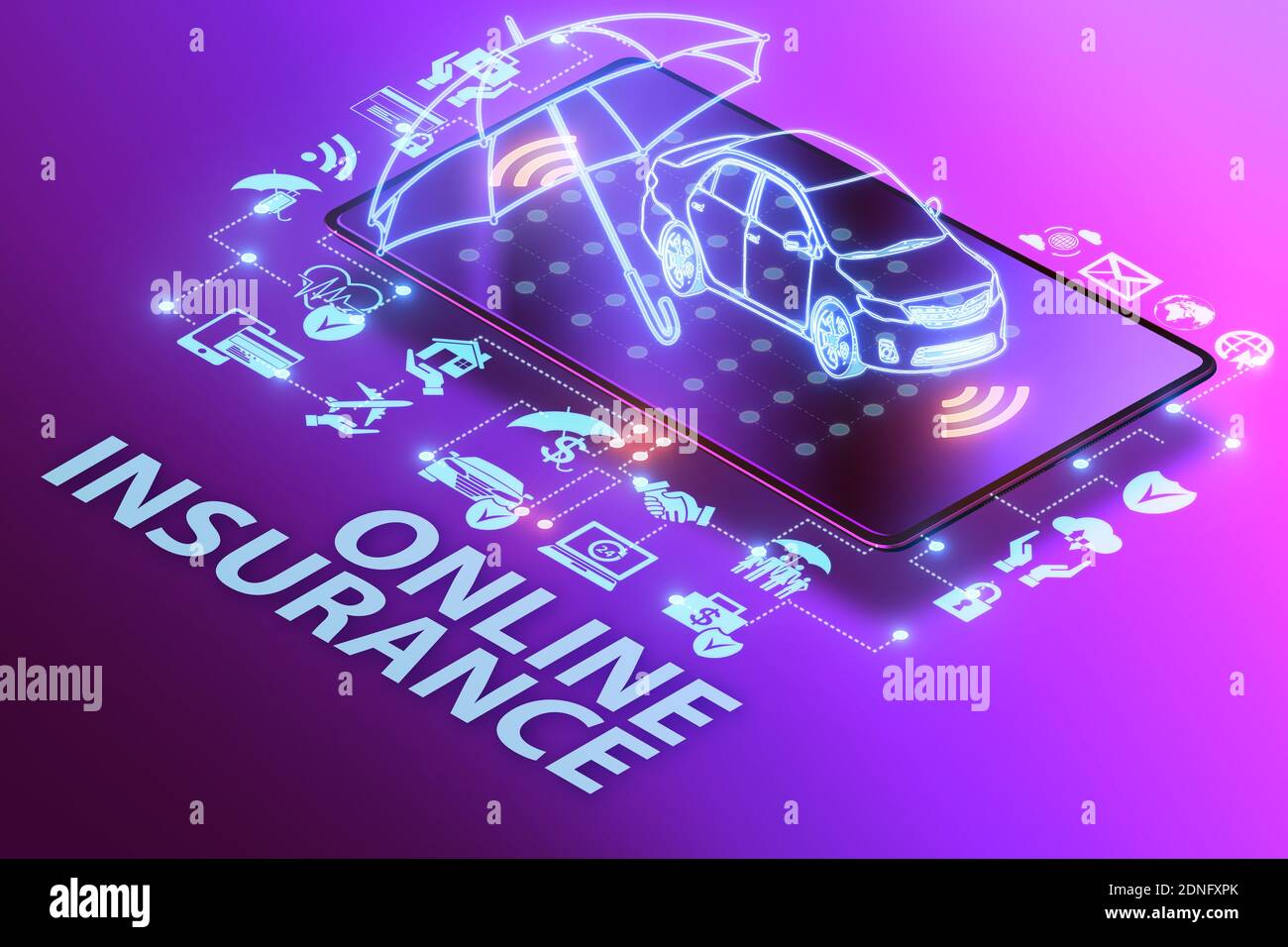 Concept of buying insurance - 3d rendering Stock Photo - Alamy