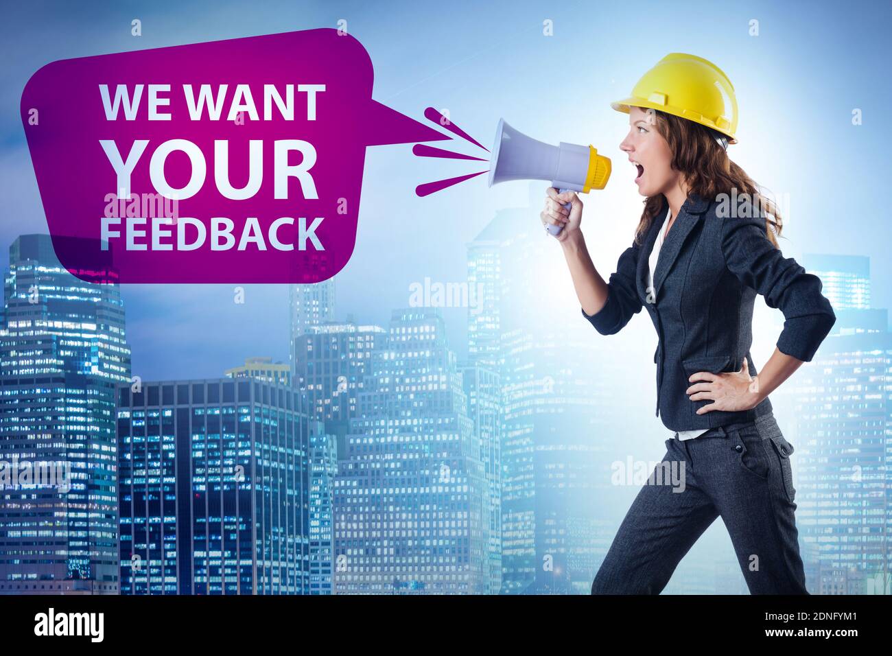 Concept of receiving feedback from the customers Stock Photo - Alamy