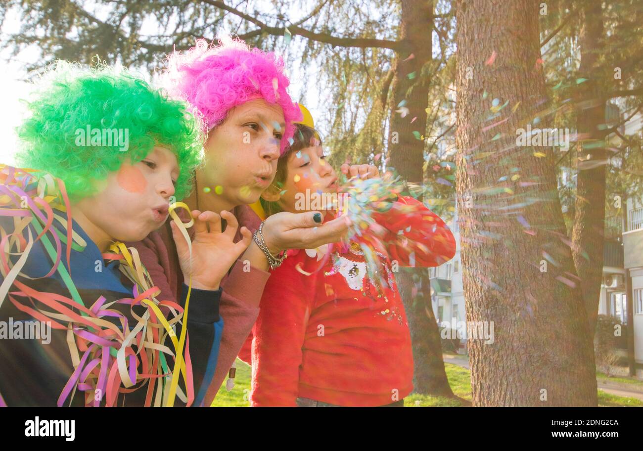 Blowing streamers hi-res stock photography and images - Alamy