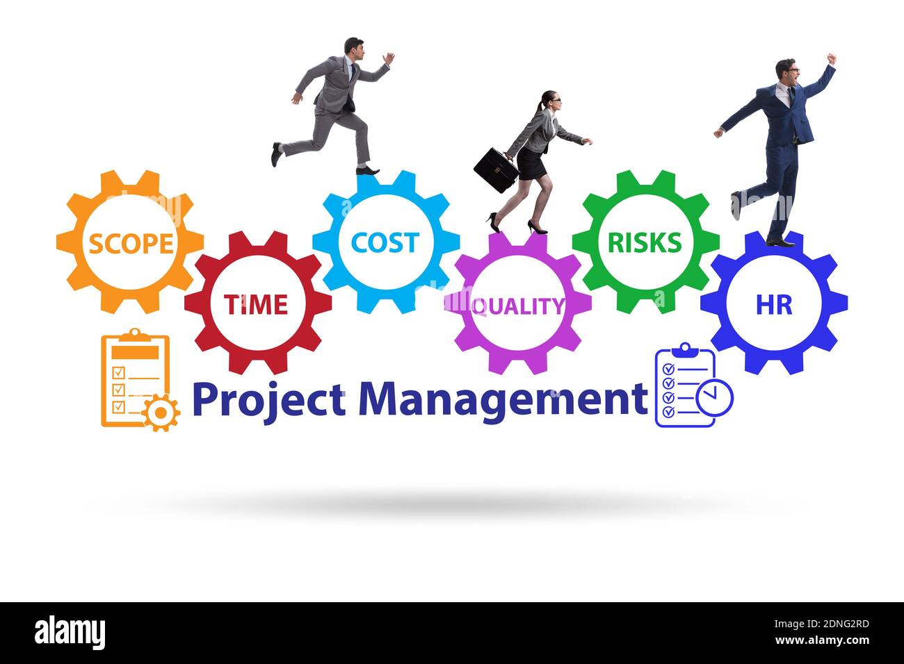 Concept of project management with the business people Stock Photo - Alamy