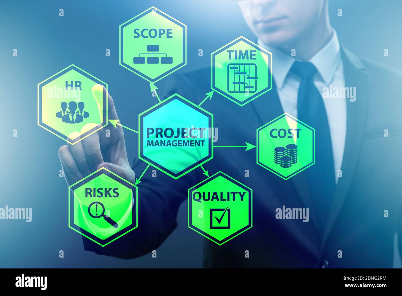 Concept of project management with the business people Stock Photo - Alamy