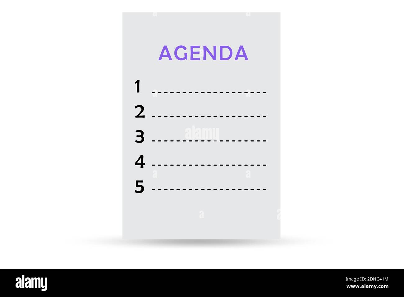 Illustration of agenda in the business concept Stock Photo - Alamy