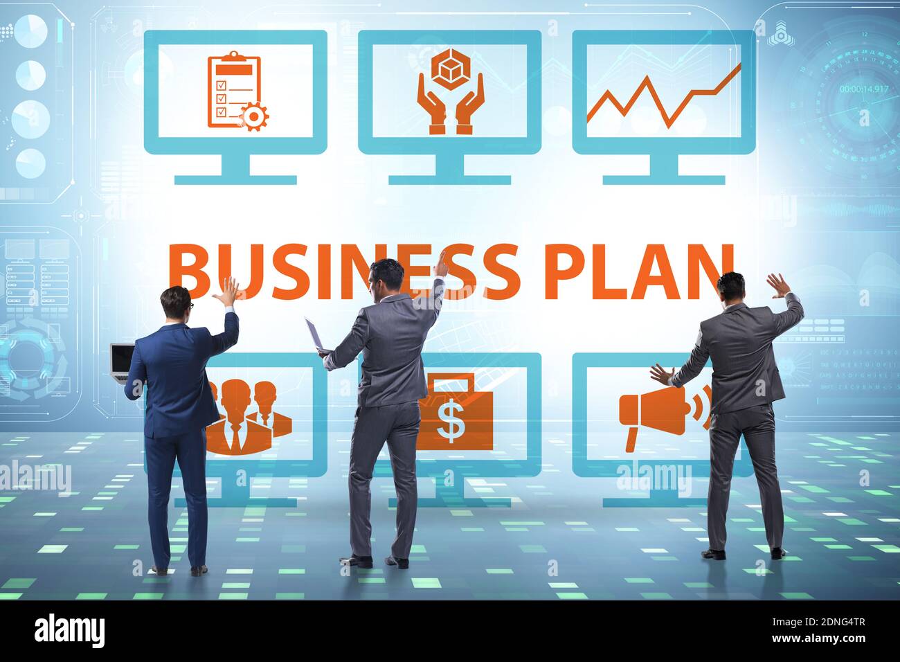 Business plan concept with the businessman Stock Photo - Alamy