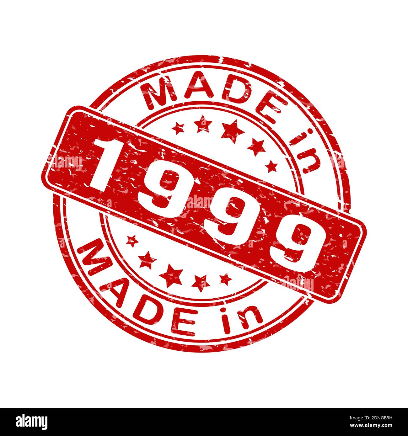 An imprint of a seal or stamp with the inscription MADE IN 1999 ...