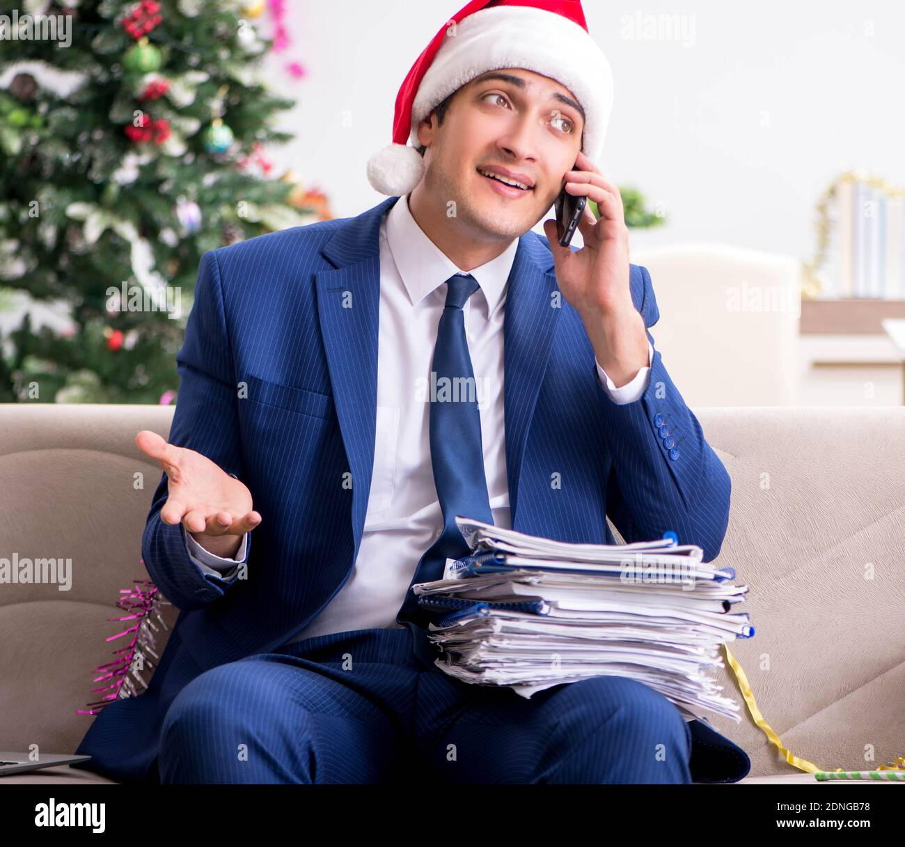 Busy christmas party in home hi-res stock photography and images - Alamy