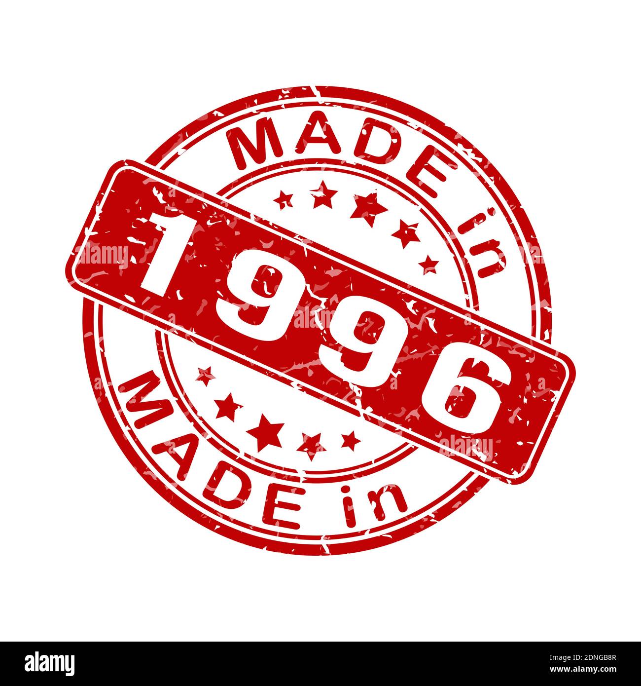 An imprint of a seal or stamp with the inscription MADE IN 1996 ...