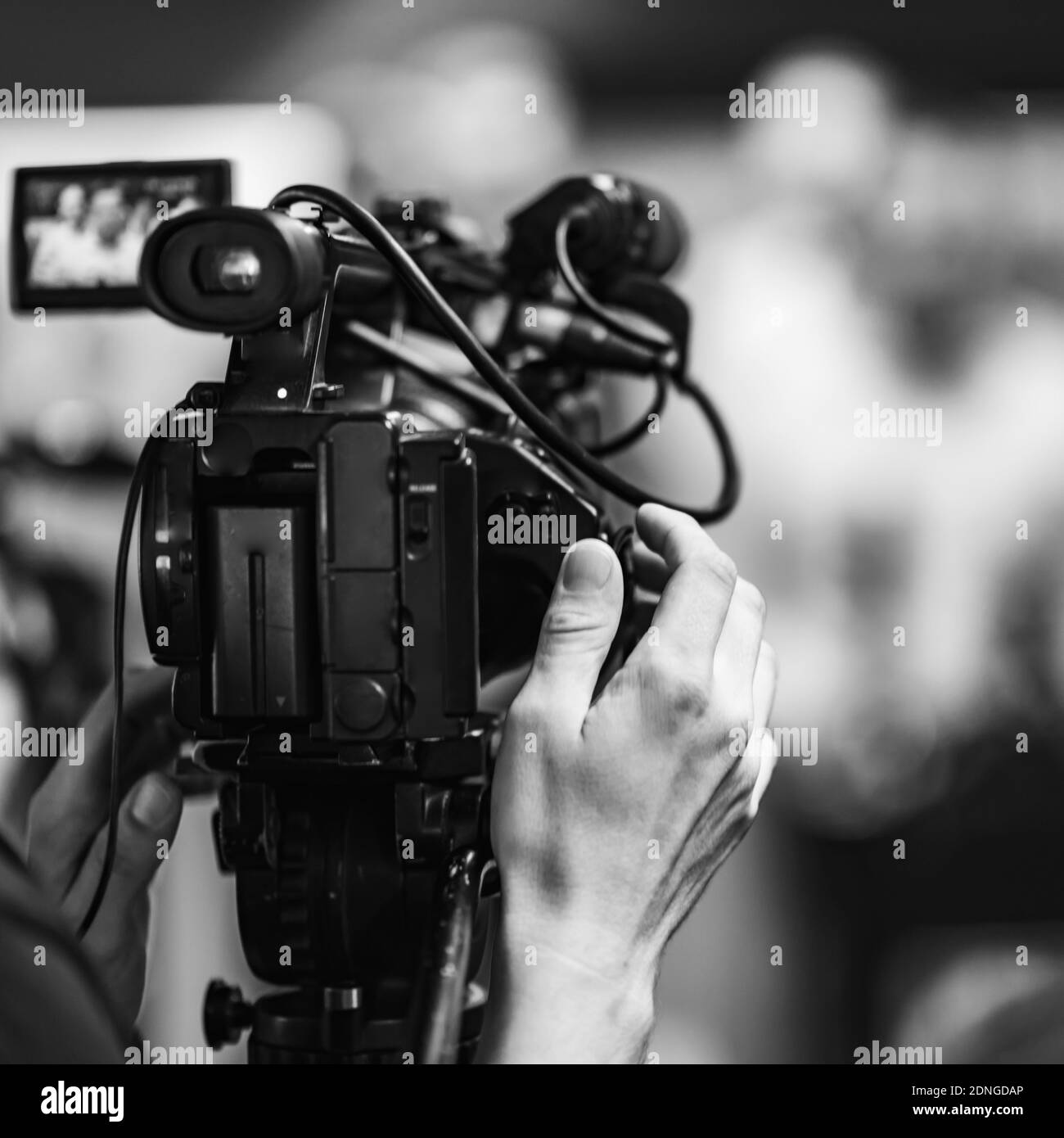 Journalist interview black and white hi-res stock photography and ...