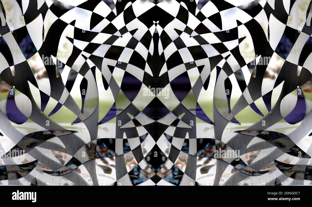 Photo background of a beautiful carved wave pattern in the park ...