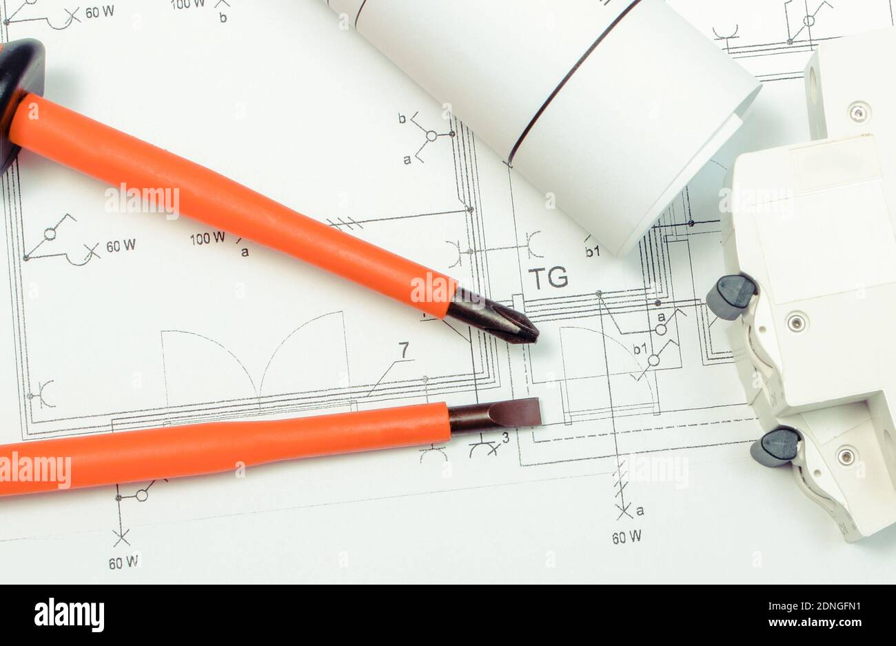 Electrical diagrams, electric fuse and work tools. Drawings for ...