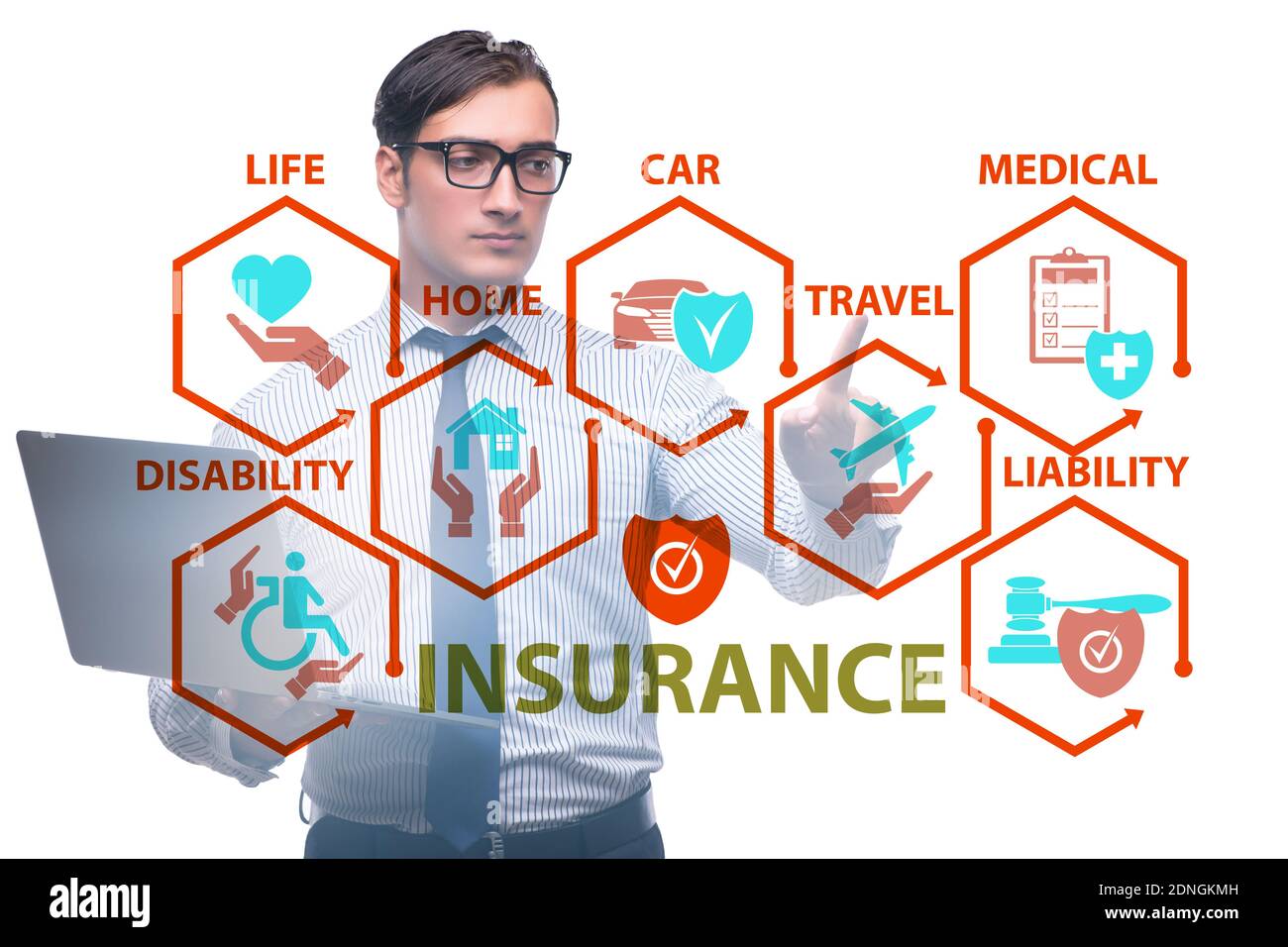 Concept of the various types of insurance Stock Photo - Alamy