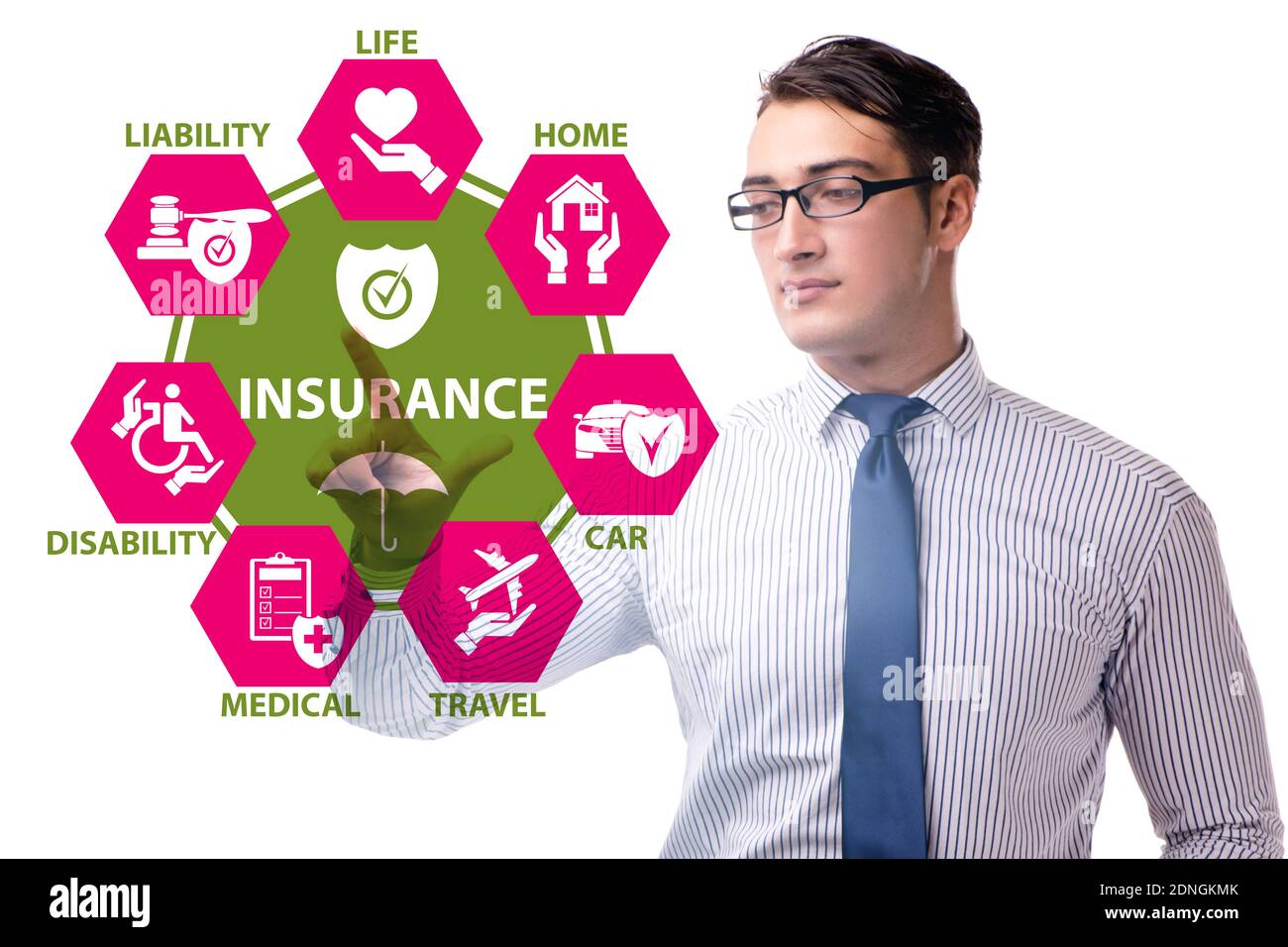 Concept of the various types of insurance Stock Photo - Alamy