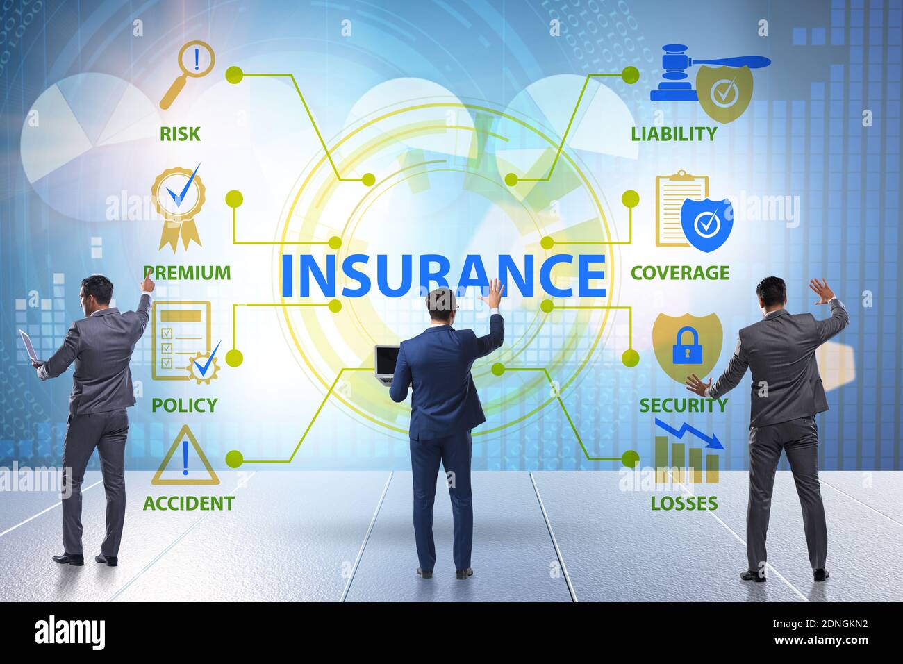 Concept of the various types of insurance Stock Photo - Alamy