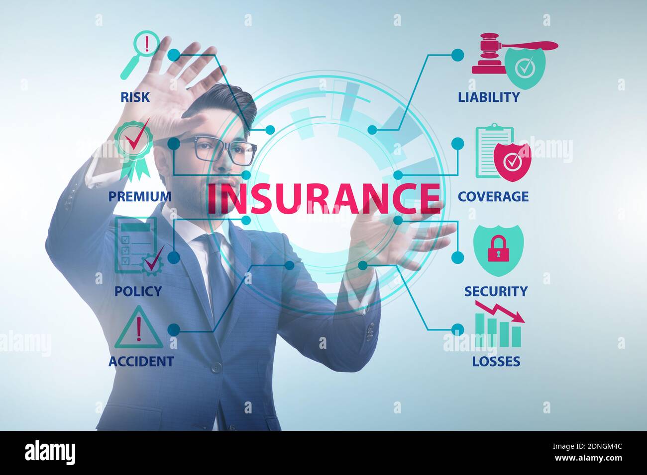 Concept of the various types of insurance Stock Photo - Alamy