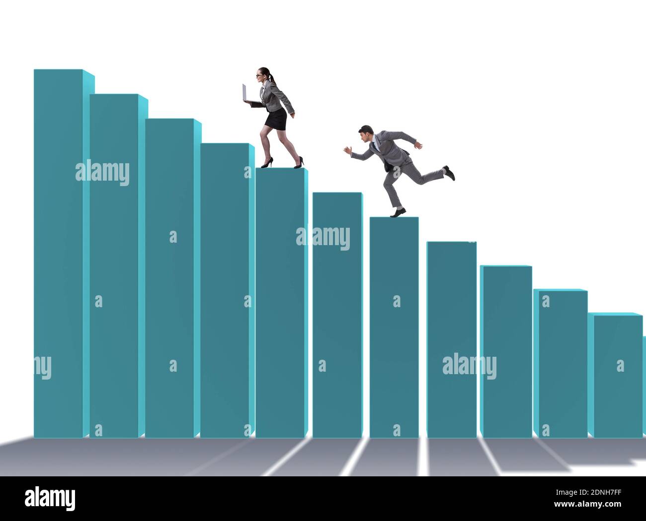 Man chasing woman concept running hi-res stock photography and images ...