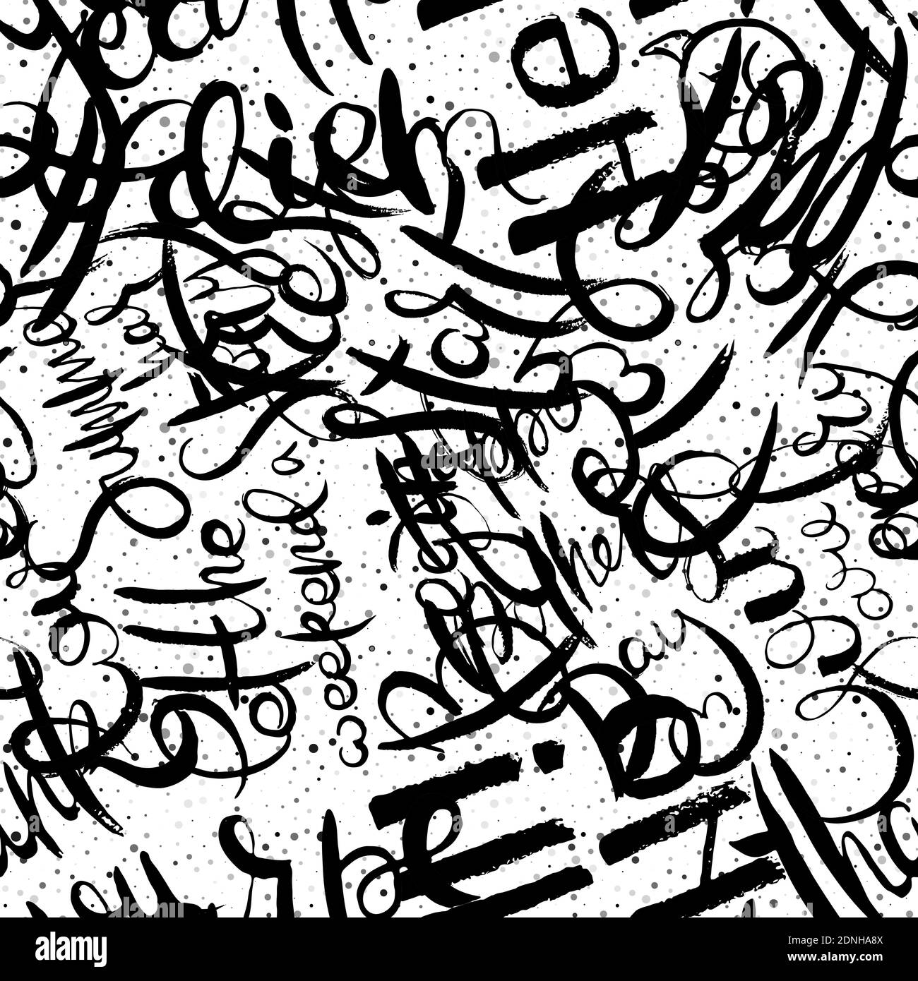 Graffiti background seamless pattern. Hand style tagging. Vandal vector ...
