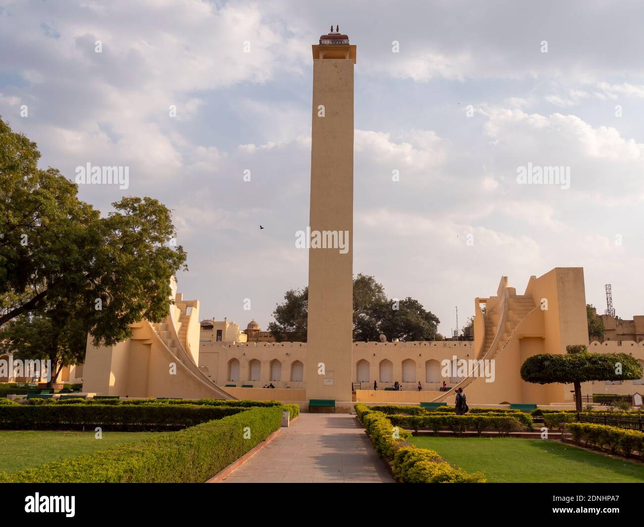 JAIPUR, INDIA - MARCH 21, 2019: end view of the world's largest sundial ...