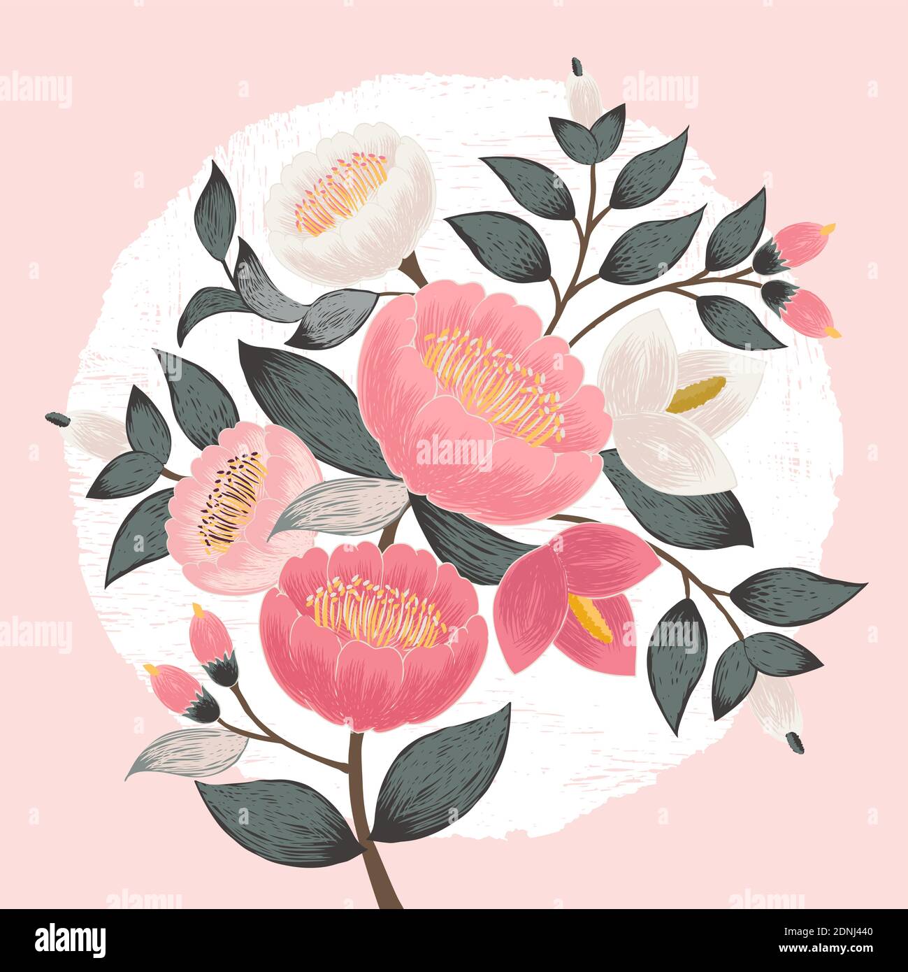 Vintage spring illustration Stock Vector Images - Alamy
