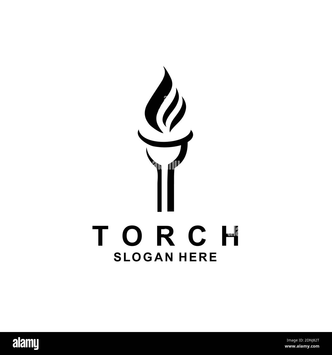 Torch logo design inspiration template Stock Vector Image & Art - Alamy