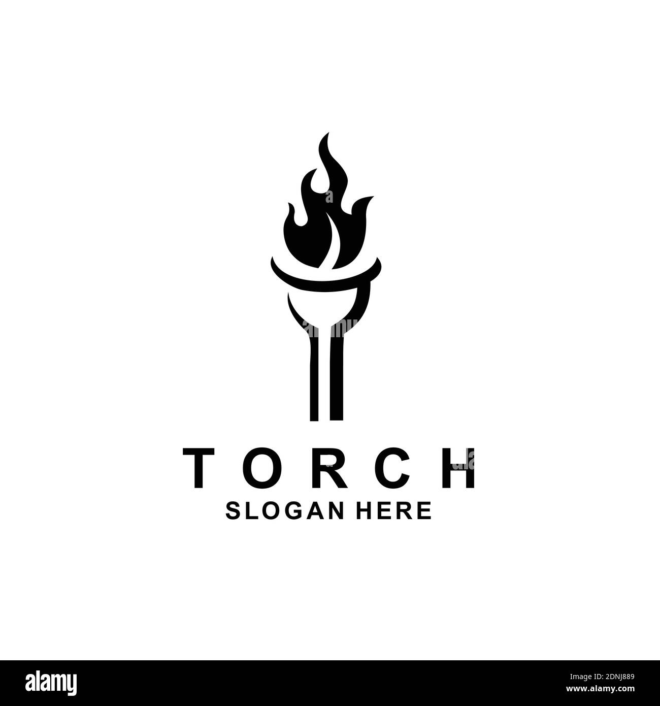 Torch logo design inspiration template Stock Vector Image & Art - Alamy