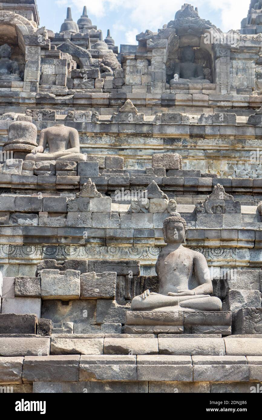 The ancient Buddhist temple in Borobudur, Indonesia Stock Photo - Alamy