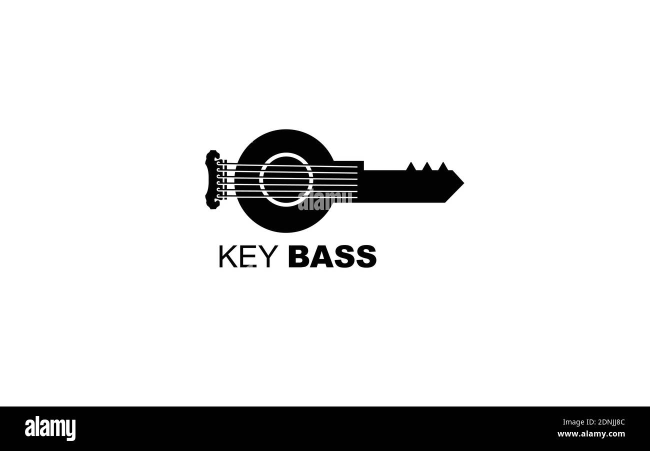 key bass music Production Logo Design symbol inspiration Stock Vector ...