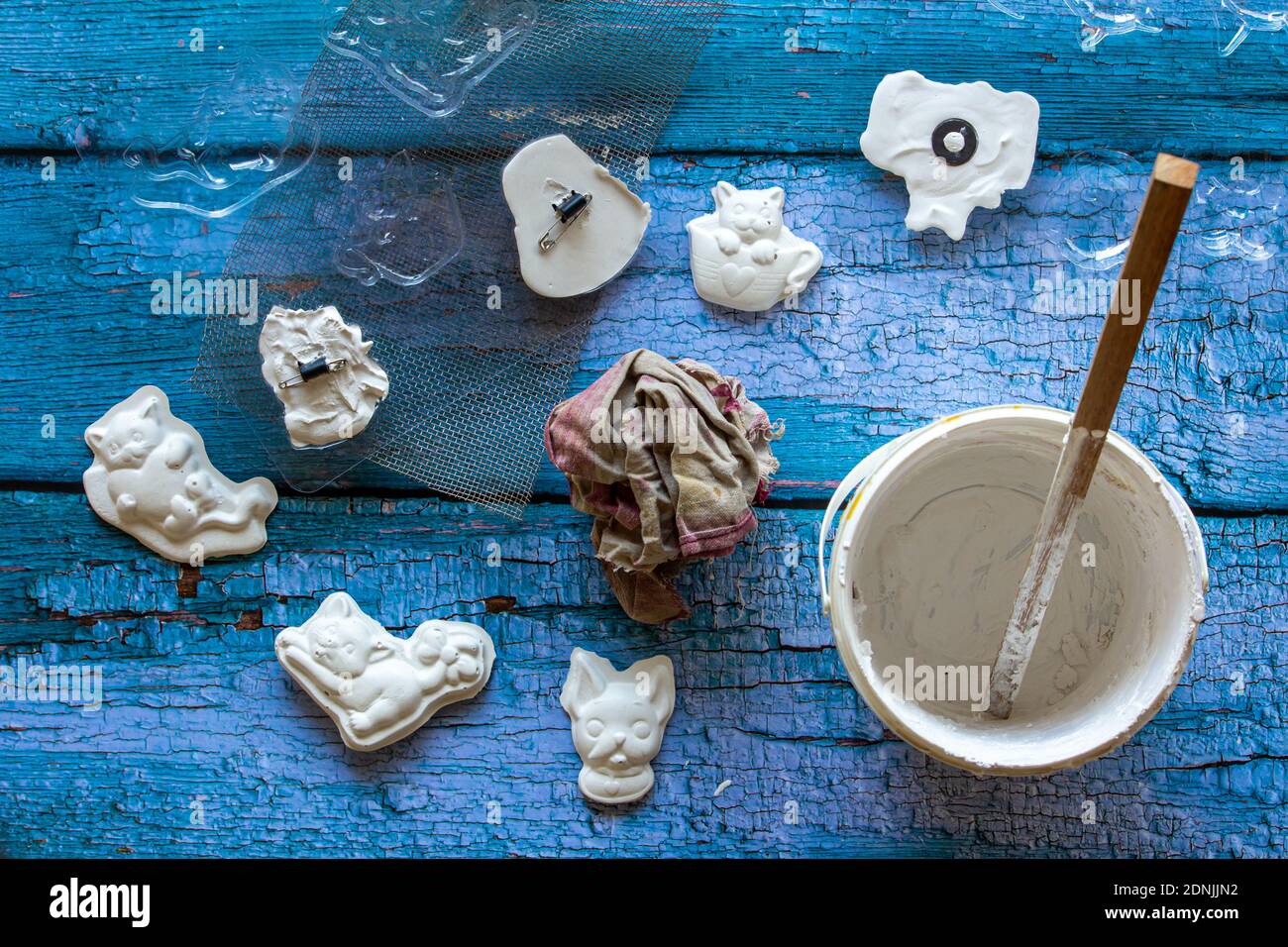 View of moulding in process for creating cute pet designs. Fun activity ...