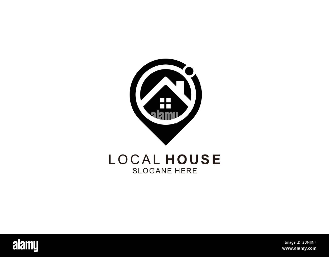 simple icon local house Logo Template Design inspiration Stock Vector ...