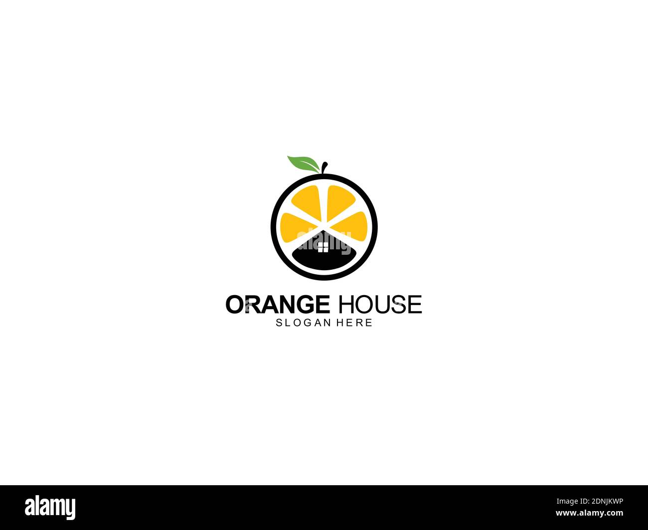 Orange House Logo Design Symbol Icon Inspiration Stock Vector Image ...