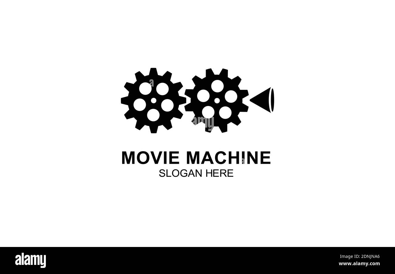 Movie play Cinematography Film Production Logo Design Stock Vector ...