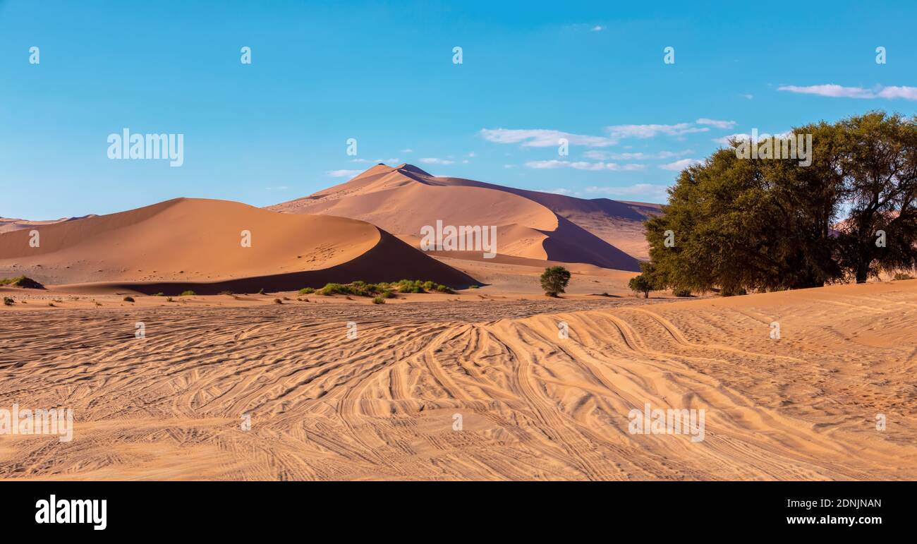 beautiful sunrise landscape with nice shadows and road to Dead valley ...