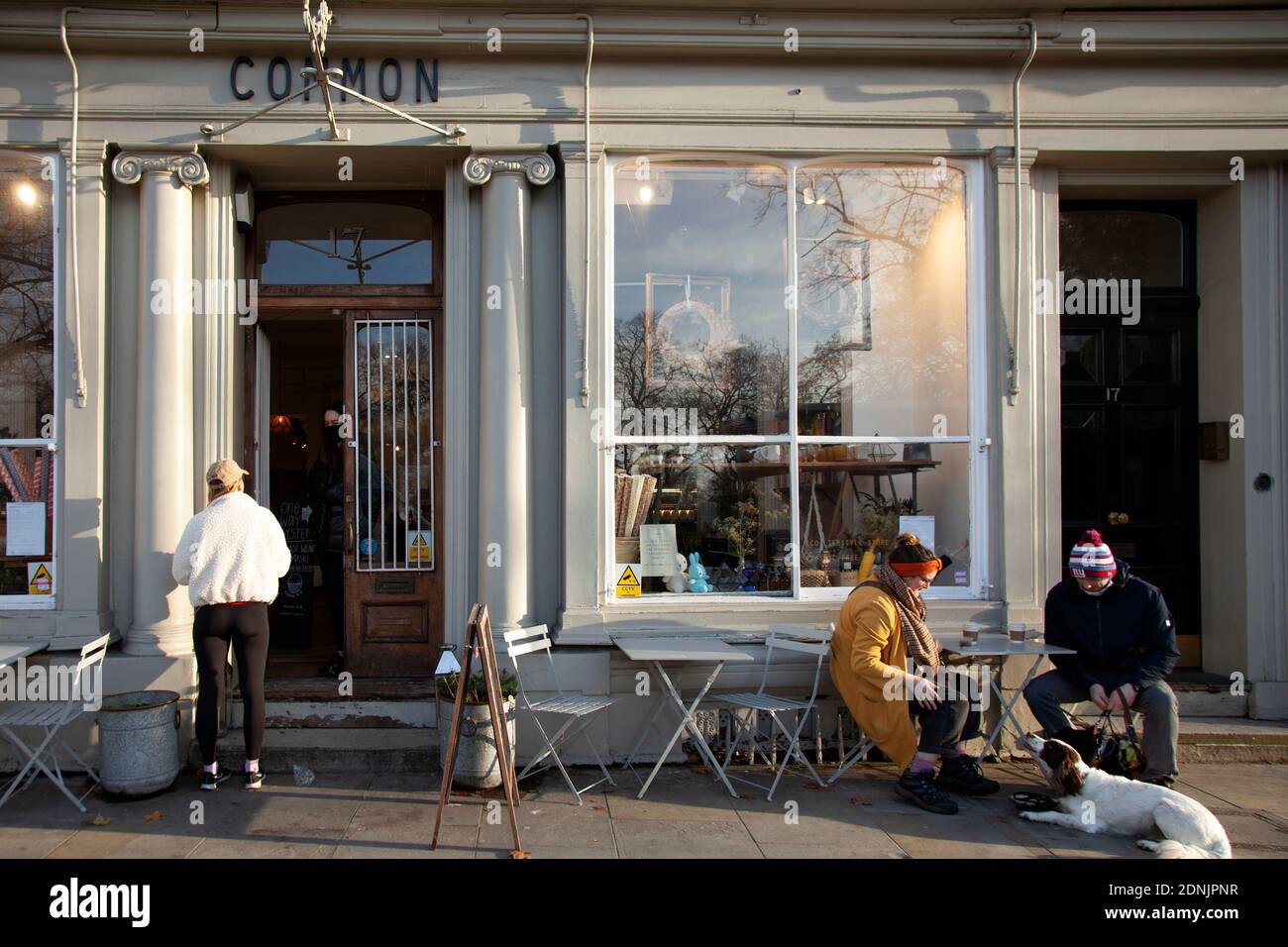 Common Cafe on The Pavement in Clapham Common, London UK Stock Photo ...