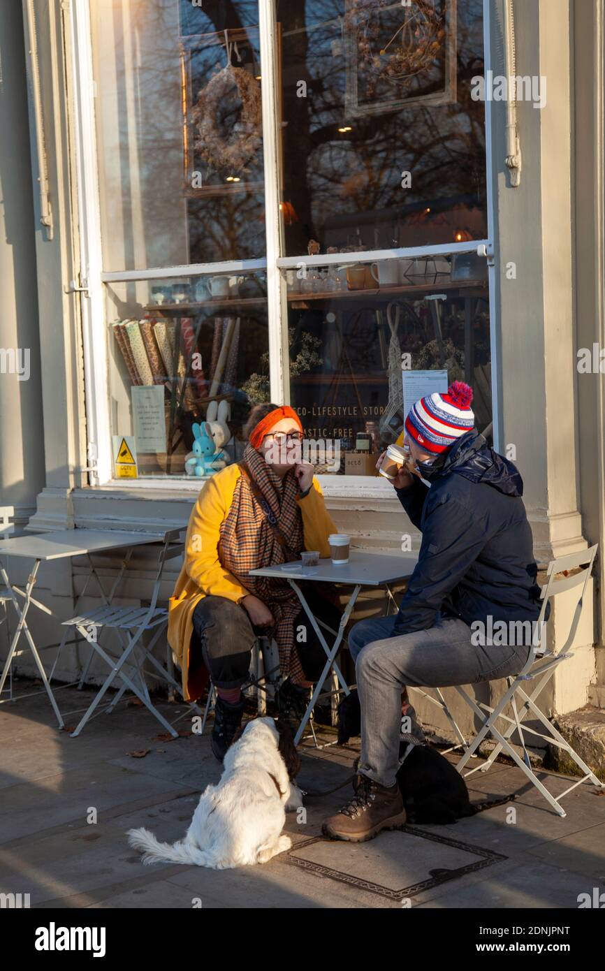 Common Cafe on The Pavement in Clapham Common, London UK Stock Photo ...