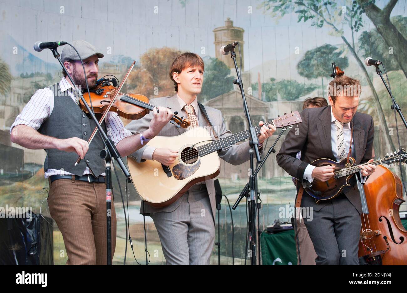 Gabe Witcher, Chris Eldridge and Paul Kowert of the Punch Brothers ...