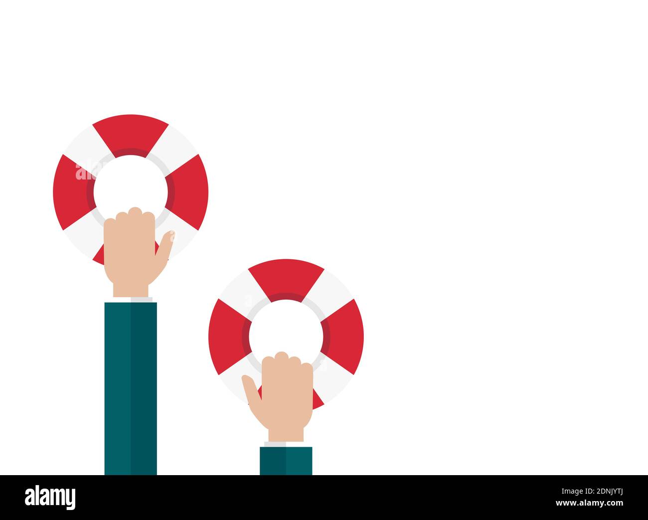 Hand holding lifesaver life preserver Cut Out Stock Images & Pictures ...