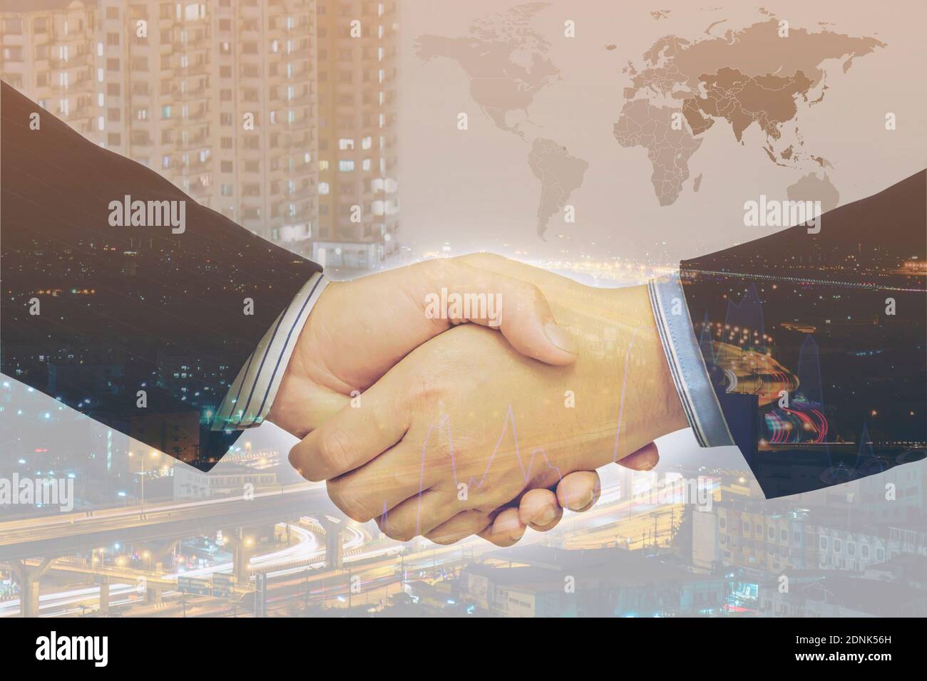 Business handshake multiple hi-res stock photography and images - Alamy