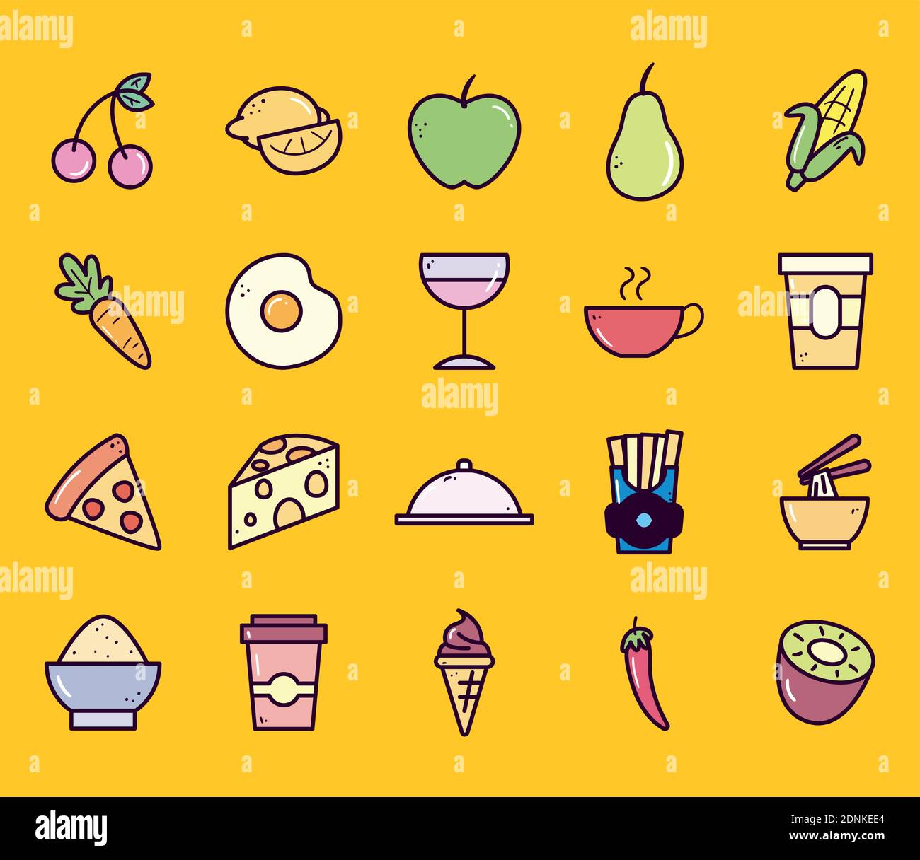 food icons collection design of eat restaurant and menu theme Vector ...