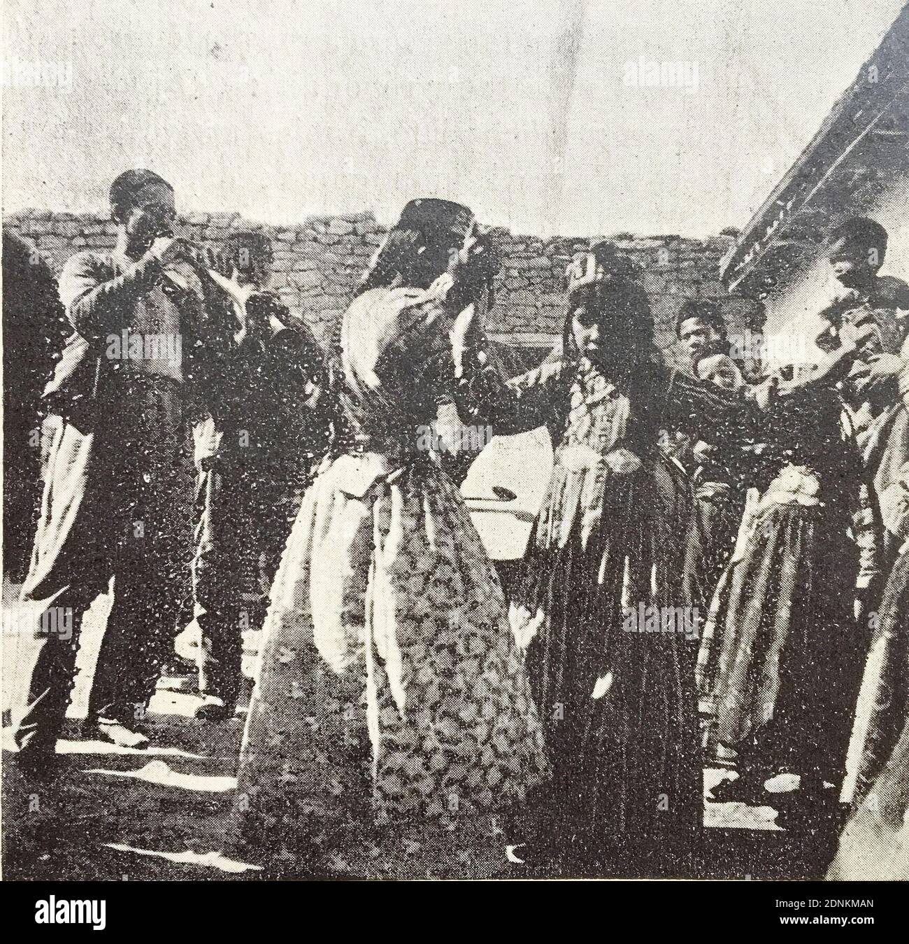 Dances during the wedding of the Crimean Tatars. Photo of 1910 Stock ...