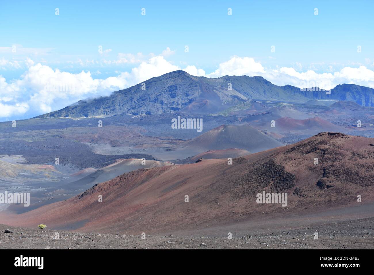 A scenic landscape of Haleakala shield volcano on Hawaiian Island of ...