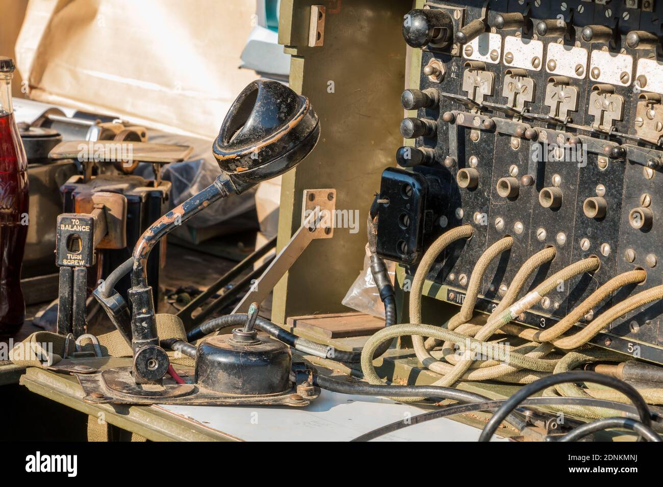 Old Switchboard On Table Stock Photo - Alamy