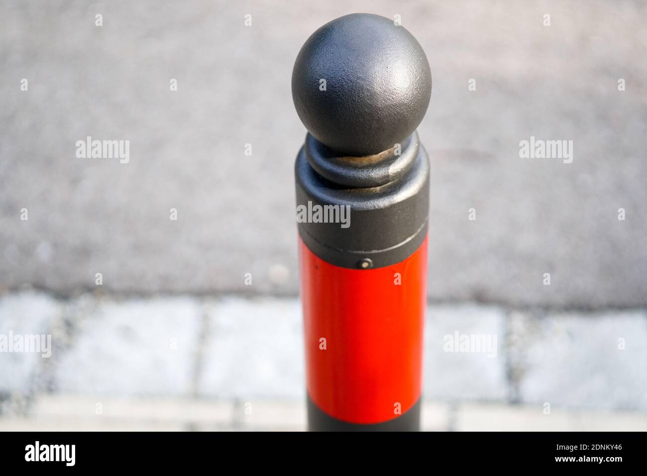 Foreground red bollard hi-res stock photography and images - Alamy